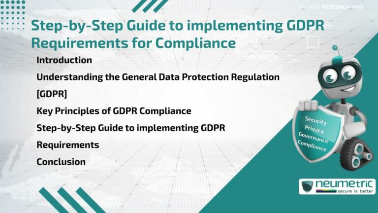 Step-by-Step Guide to implementing GDPR Requirements