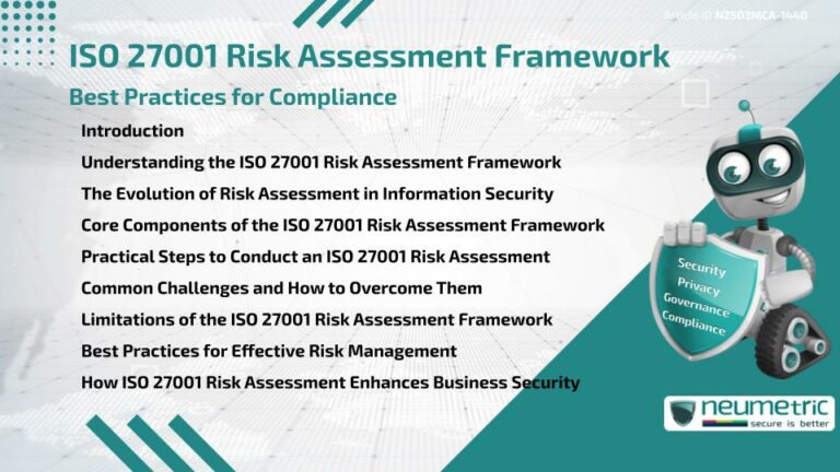 ISO 27001 Risk Assessment Framework: Best Practices for Compliance