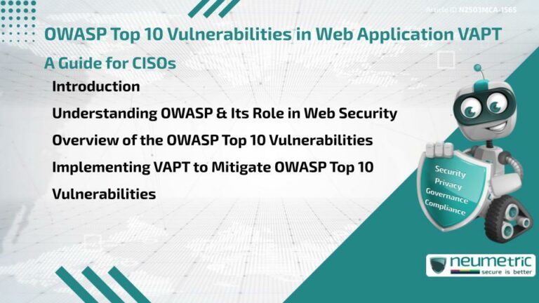 OWASP Top 10 Vulnerabilities in Web Application VAPT: A Guide for CISOs