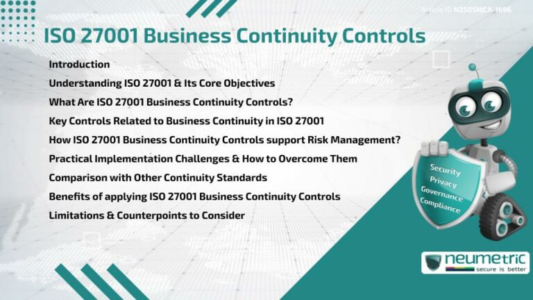 ISO 27001 Business Continuity Controls