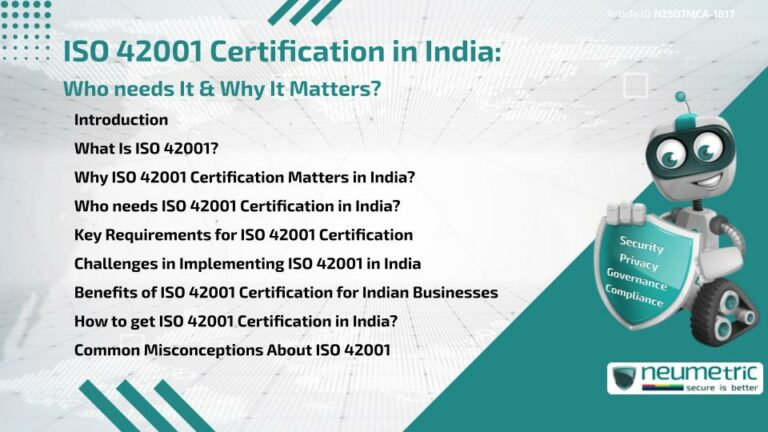 ISO 42001 Certification in India: Who needs It & Why It Matters?