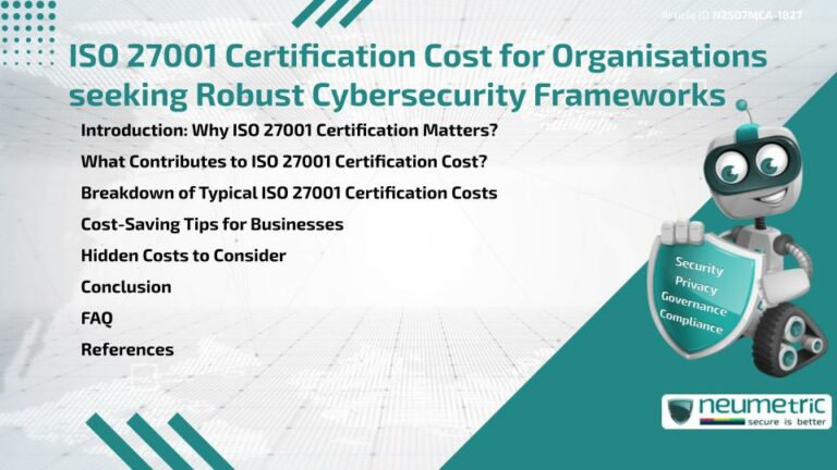 ISO 27001 Certification Cost for Organisations seeking Robust ...