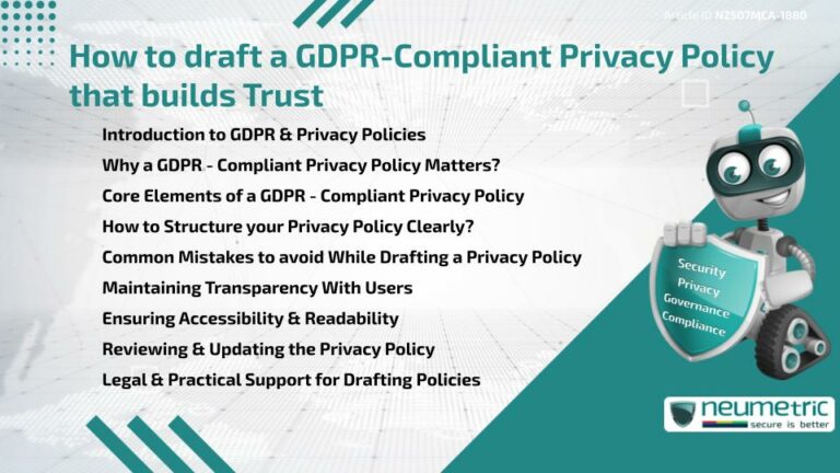 How to draft a GDPR-Compliant Privacy Policy that builds Trust