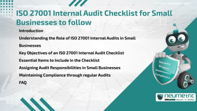 ISO 27001 Internal Audit Checklist for Small Businesses to follow