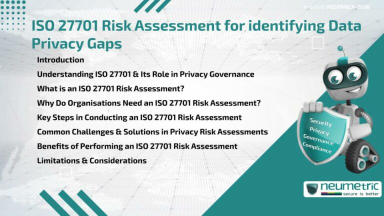ISO 27701 Risk Assessment for identifying Data Privacy Gaps