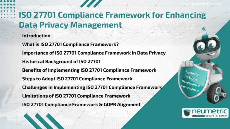 ISO 27701 Compliance Framework for Enhancing Data Privacy Management