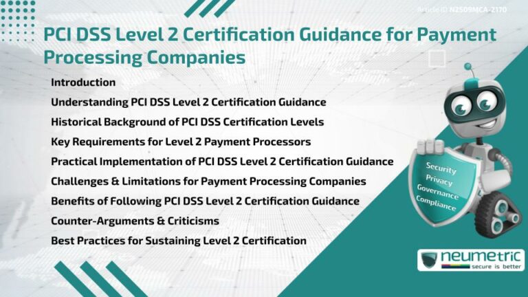 PCI DSS Level 2 Certification Guidance for Payment Processing Companies