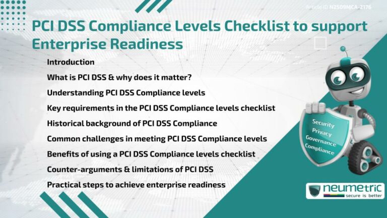 PCI DSS Compliance Levels Checklist to support Enterprise Readiness
