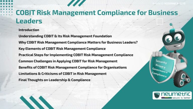COBIT Risk Management Compliance for Business Leaders