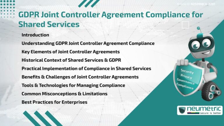 GDPR Joint Controller Agreement Compliance for Shared Services