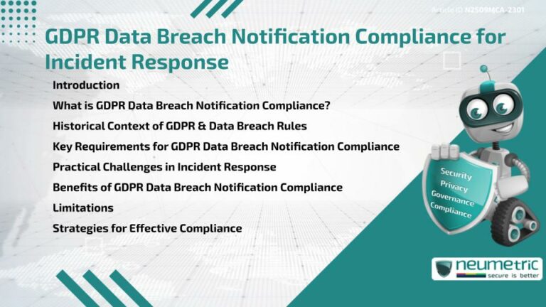 GDPR Data Breach Notification Compliance for Incident Response