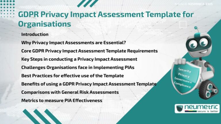 GDPR Privacy Impact Assessment Template for Organisations