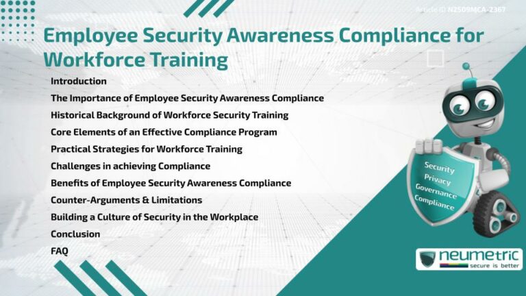 Employee Security Awareness Compliance for Workforce Training