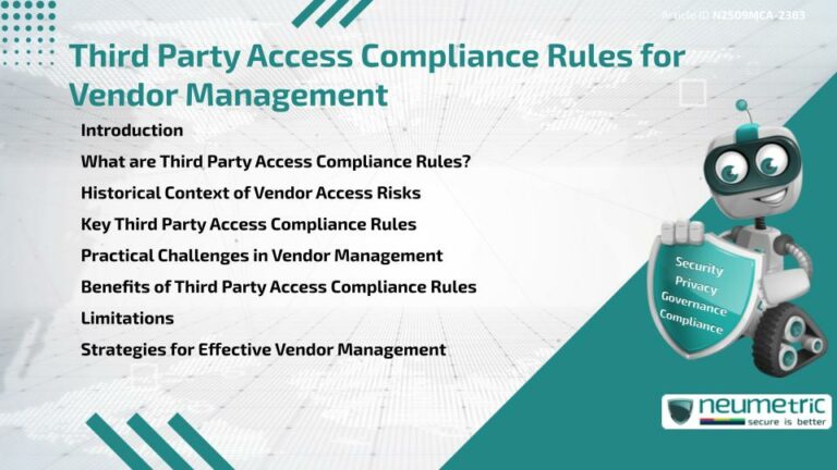 Third Party Access Compliance Rules for Vendor Management