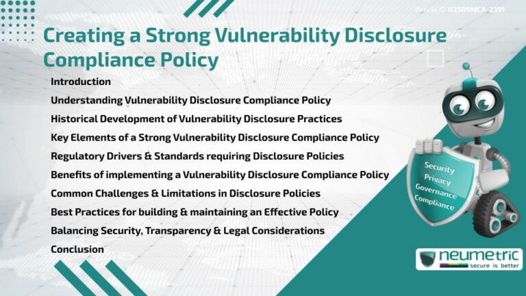 Creating a Strong Vulnerability Disclosure Compliance Policy