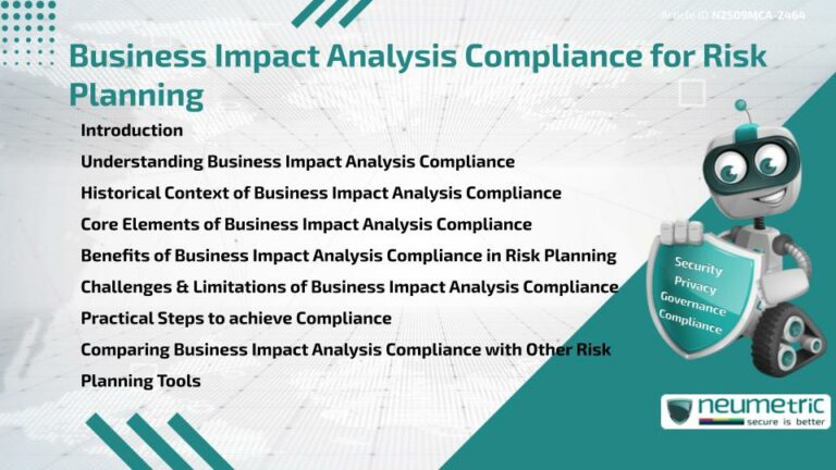 Business Impact Analysis Compliance for Risk Planning