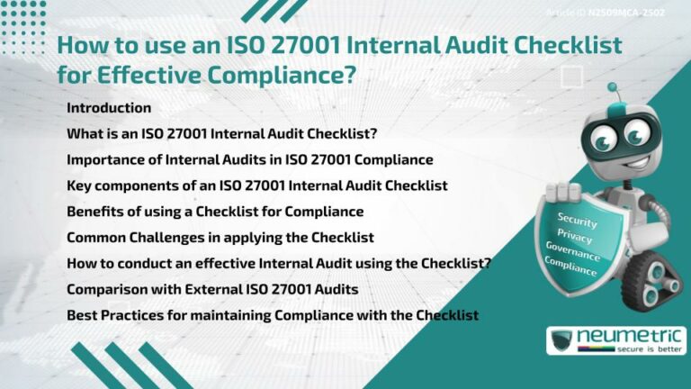 How to use an ISO 27001 Internal Audit Checklist for Effective Compliance?