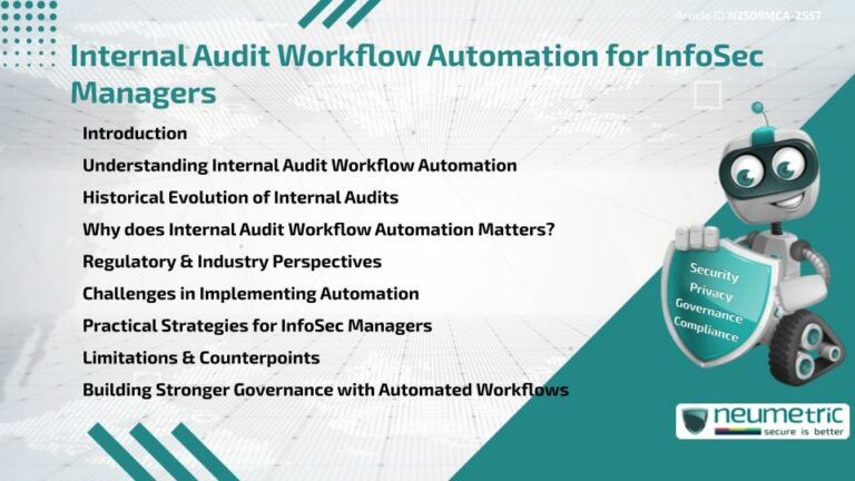 Internal Audit Workflow Automation for InfoSec Managers