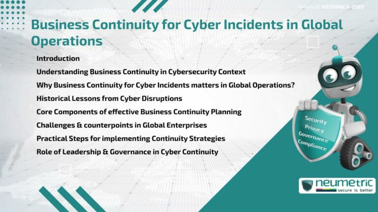 Business Continuity for Cyber Incidents in Global Operations