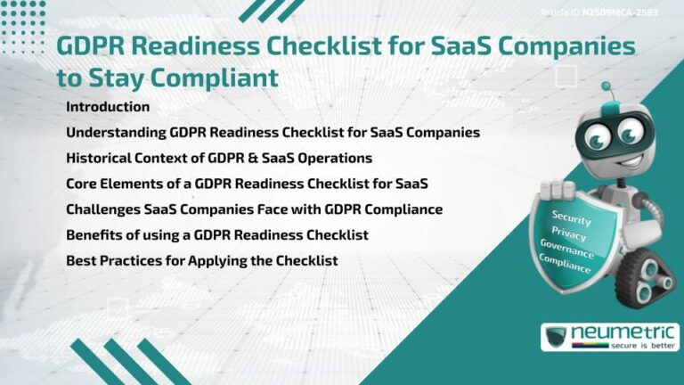 GDPR Readiness Checklist for SaaS Companies to Stay Compliant