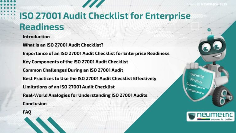 ISO 27001 Audit Checklist for Enterprise Readiness