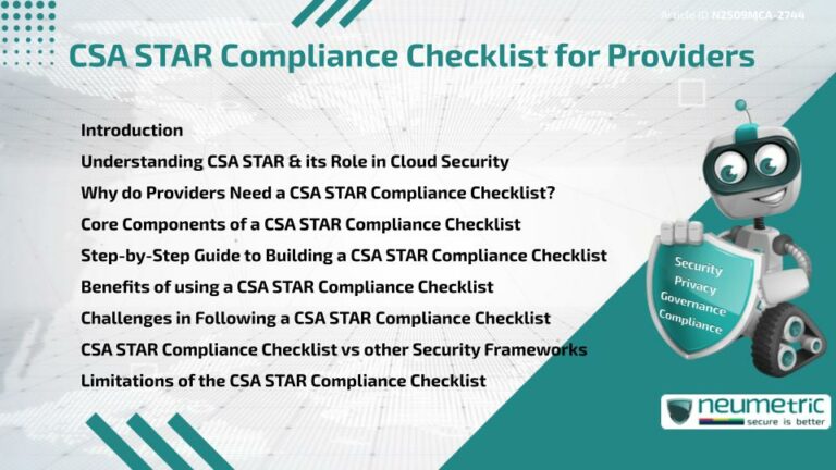 CSA STAR Compliance Checklist for Providers