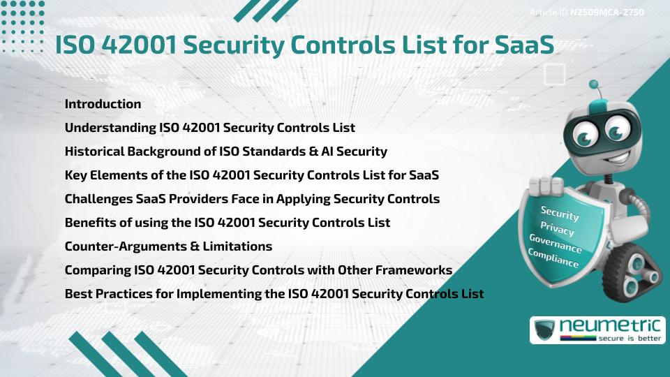 ISO 42001 Security Controls List for SaaS