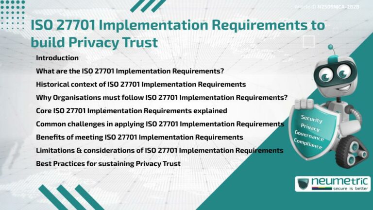 ISO 27701 Implementation Requirements to build Privacy Trust