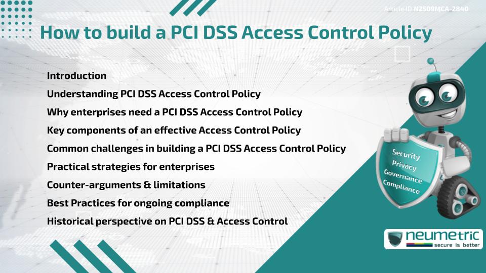 How to build a PCI DSS Access Control Policy