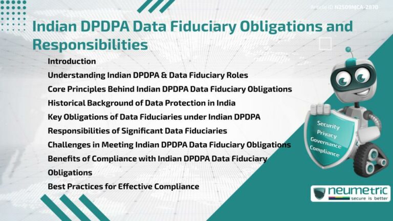 Indian DPDPA Data Fiduciary Obligations and Responsibilities