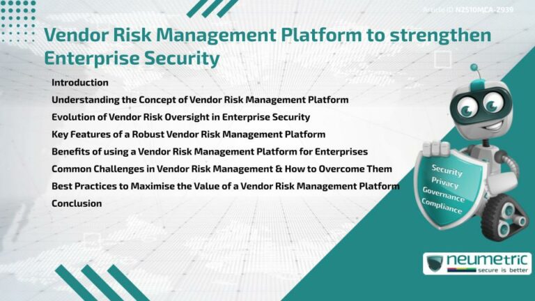 Vendor Risk Management Platform to strengthen Enterprise Security