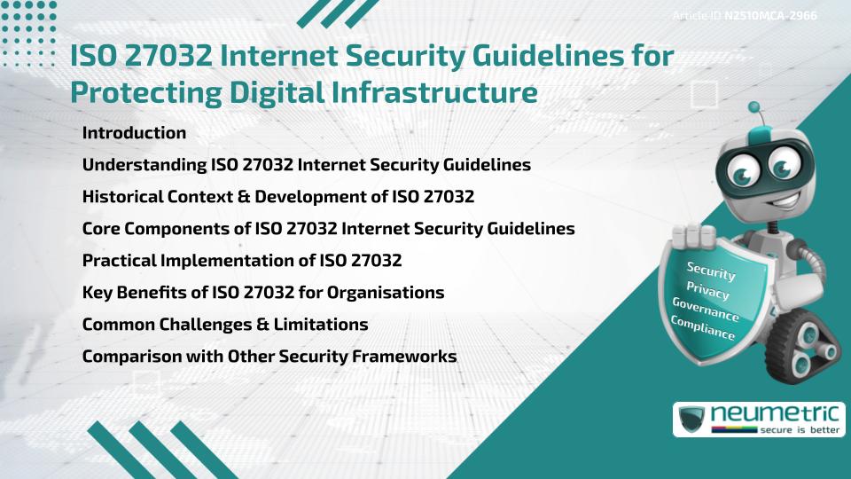 ISO 27032 Internet Security Guidelines for Protecting Digital Infrastructure