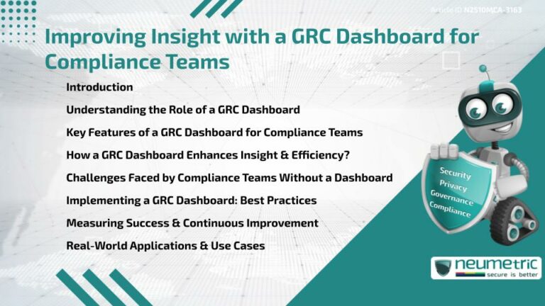 Improving Insight with a GRC Dashboard for Compliance Teams