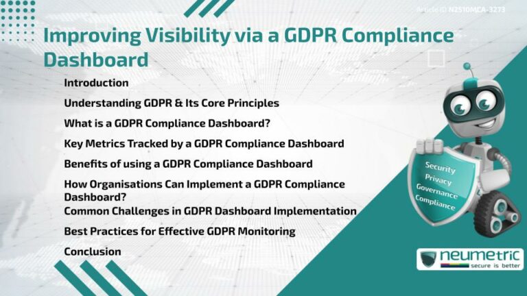 Improving Visibility via a GDPR Compliance Dashboard