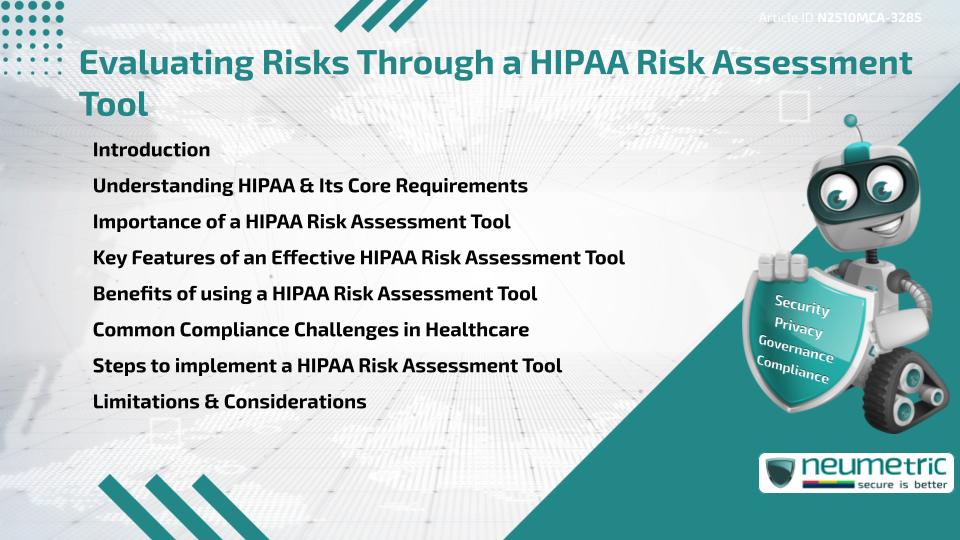 Evaluating Risks Through a HIPAA Risk Assessment Tool
