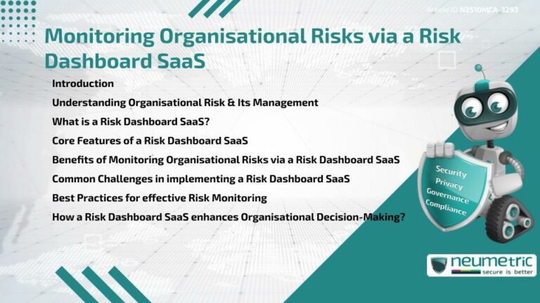 Monitoring Organisational Risks via a Risk Dashboard SaaS