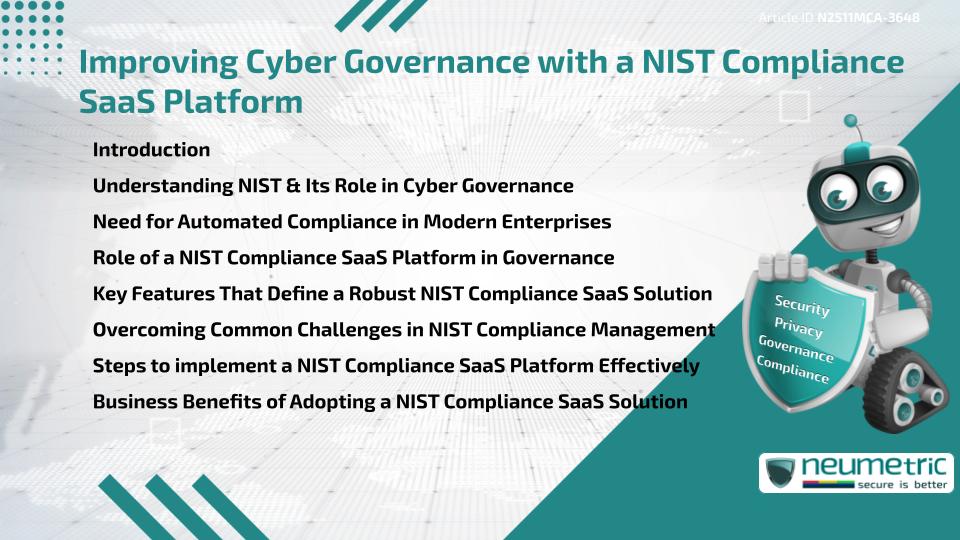 Improving Cyber Governance with a NIST Compliance SaaS Platform