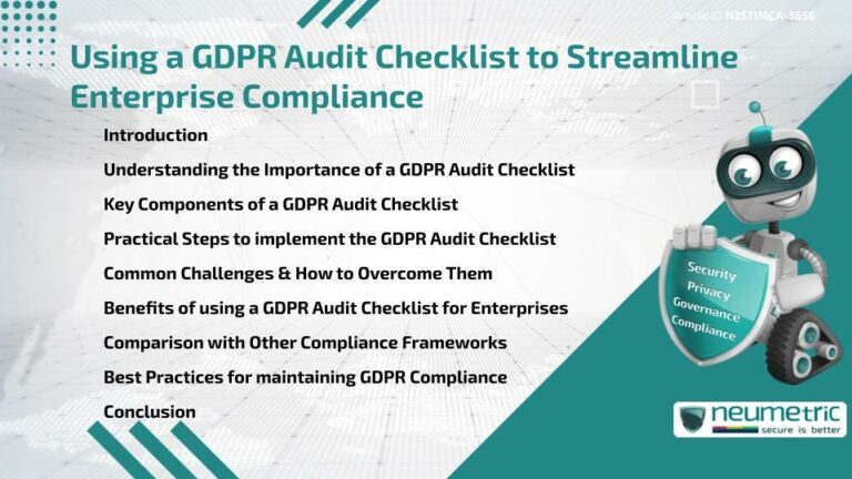 Using a GDPR Audit Checklist to Streamline Enterprise Compliance