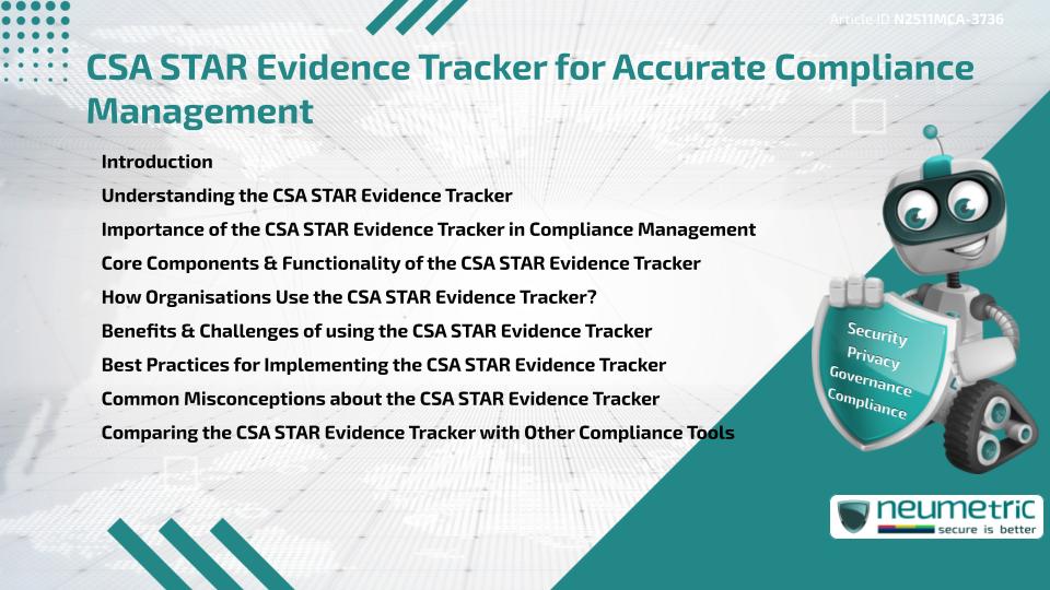 CSA STAR Evidence Tracker for Accurate Compliance Management