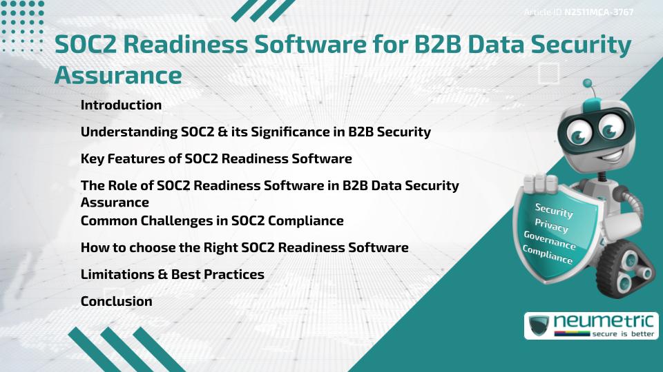 SOC2 Readiness Software for B2B Data Security Assurance