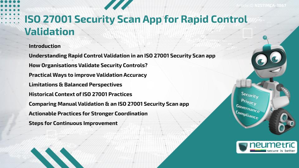 ISO 27001 Security Scan App for Rapid Control Validation