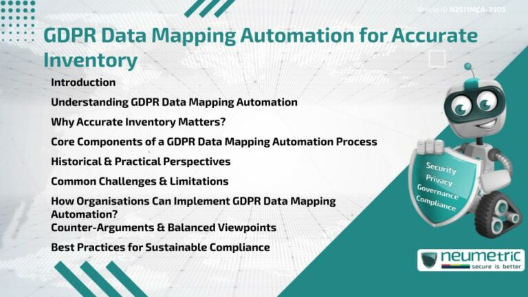 GDPR Data Mapping Automation for Accurate Inventory