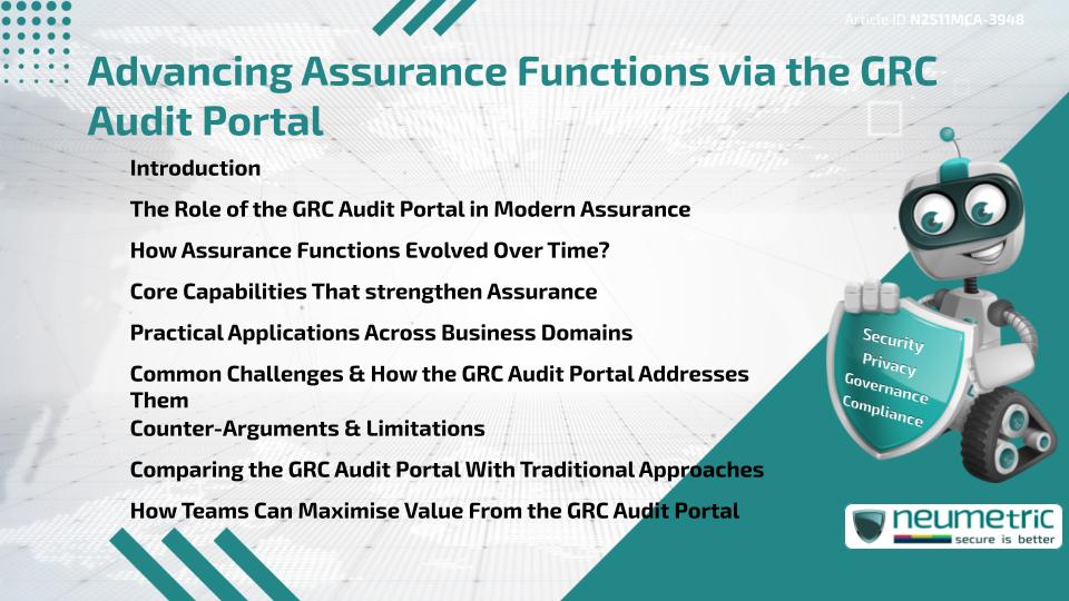 Advancing Assurance Functions via the GRC Audit Portal