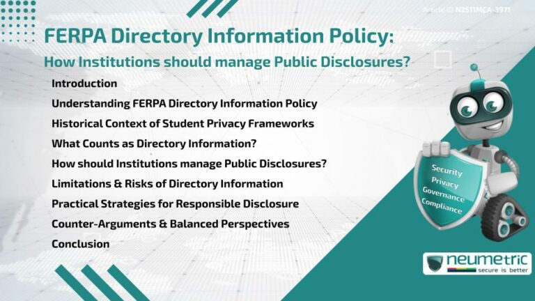 FERPA Directory Information Policy & How Institutions should manage ...