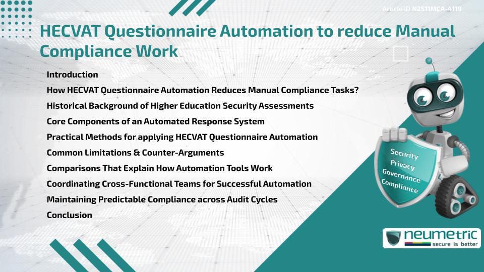 HECVAT Questionnaire Automation to reduce Manual Compliance Work