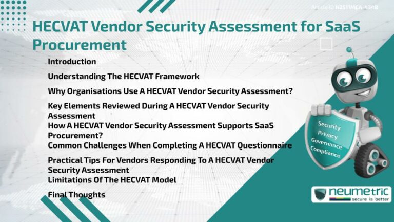 HECVAT Vendor Security Assessment for SaaS Procurement