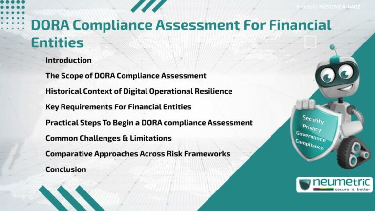 DORA Compliance Assessment For Financial Entities