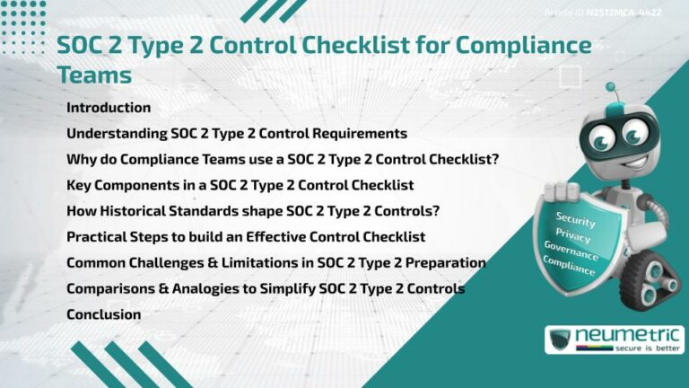 SOC 2 Type 2 Control Checklist for Compliance Teams