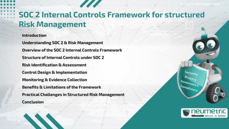 SOC 2 Internal Controls Framework for structured Risk Management