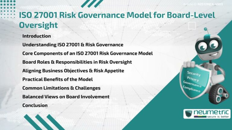ISO 27001 Risk Governance Model for Board-Level Oversight